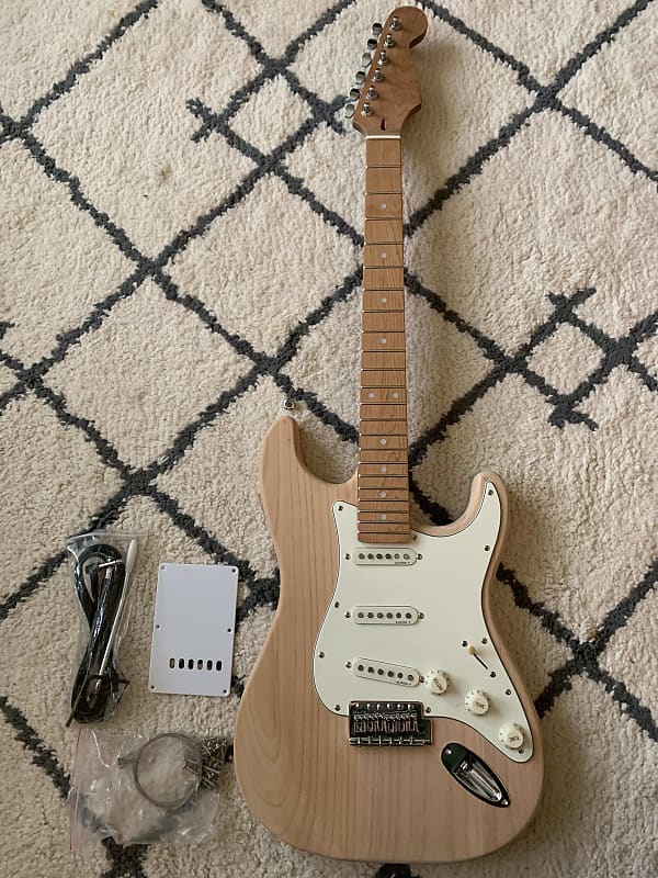 DIY Stratocaster Building Kit with 22 fret roasted maple neck | Reverb