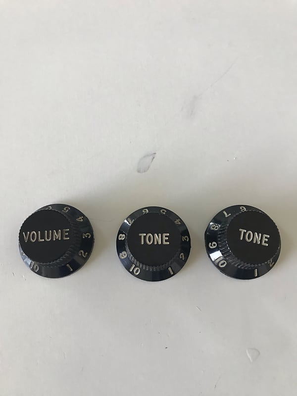 Fender Knobs 1974 Black | Reverb