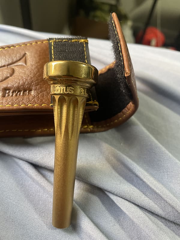 Lotus 3L - Nickel gold trumpet mouthpiece | Reverb