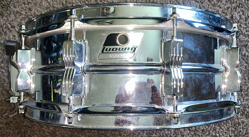 Vintage Ludwig chrome 5x14" 10 Lug a metal Snare Drum | Reverb