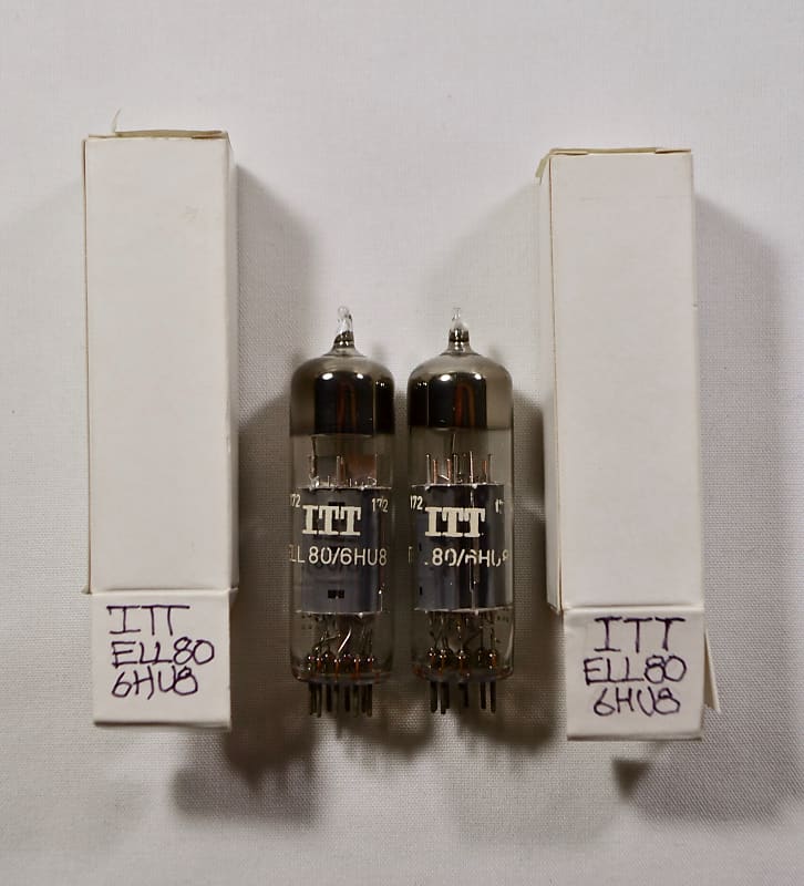Pair ITT ELL80/6HU8 Vacuum Tube Made In Germany | Reverb
