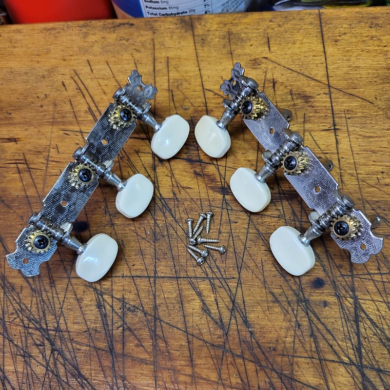 Tuners Vintage RARE 1970's 3x3 Open Back Guitar Tuners | Reverb