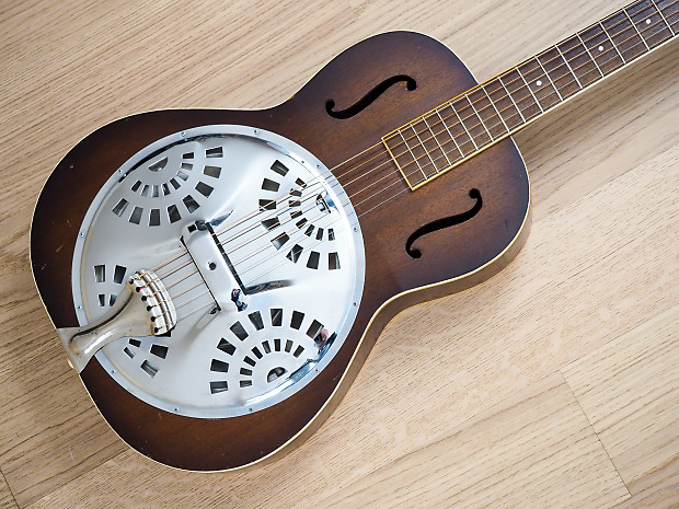 1930s Regal Dobro Vintage Resonator Slide Guitar w/ V Neck, | Reverb