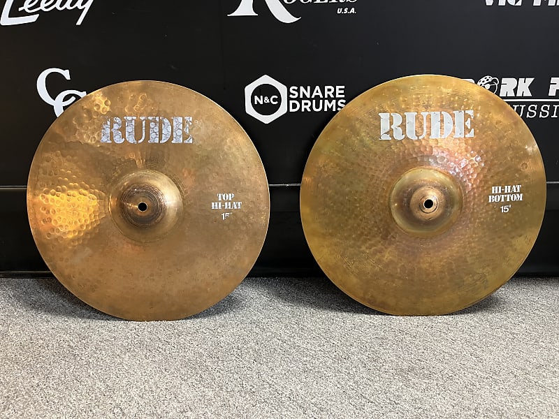 Paiste Rude 15” Hi-Hat Cymbals -1982 Model Rare | Reverb