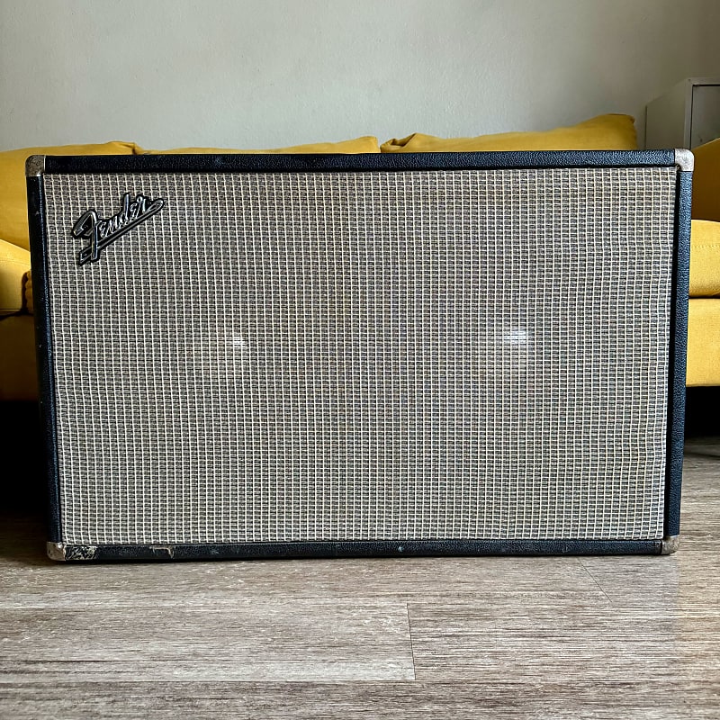 1966 Fender 2x12” Piggyback cabinet for Bassman Black Face | Reverb