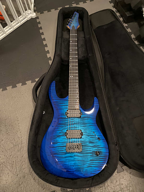 Kiesel Aries 2023- Translucent aqua burst 26.5 inch scale | Reverb