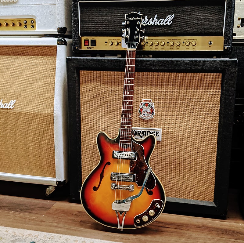 Vintage Silvertone Model 319.14559 Hollow Body Electric | Reverb