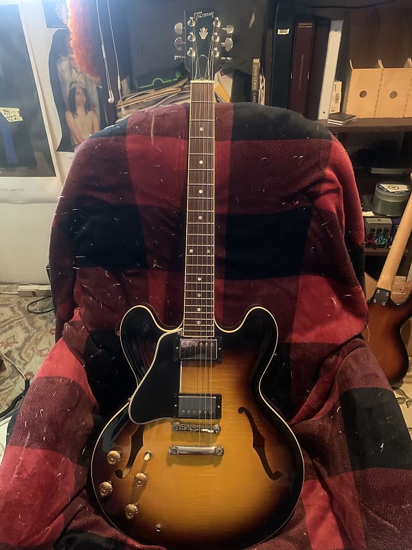 LEFTY Gibson ES-335 2008 Vintage Sunburst w/ Original Hard | Reverb