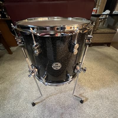PDP Concept Maple 14" x 12” Floor Tom Black Sparkle | Reverb