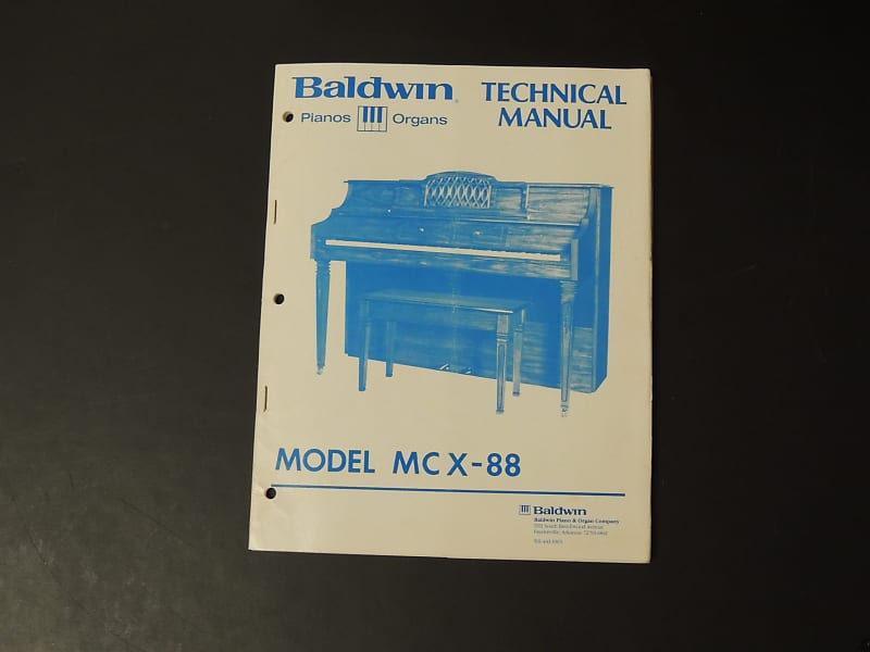 Baldwin Model MC X-88 Technical Manual [Three Wave Music] | Reverb
