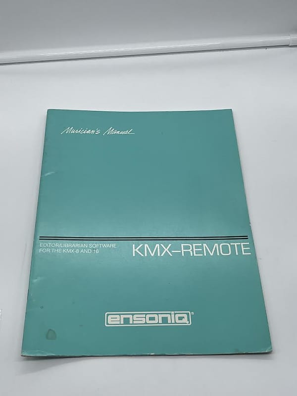 Ensoniq Kmx Remote Editor Librarian Software For The Kmx 8 Reverb