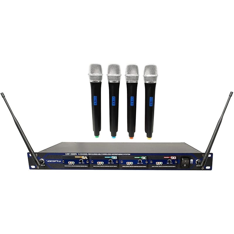 VocoPro UHF-5805 4-Channel Rechargeable Handheld Wireless | Reverb