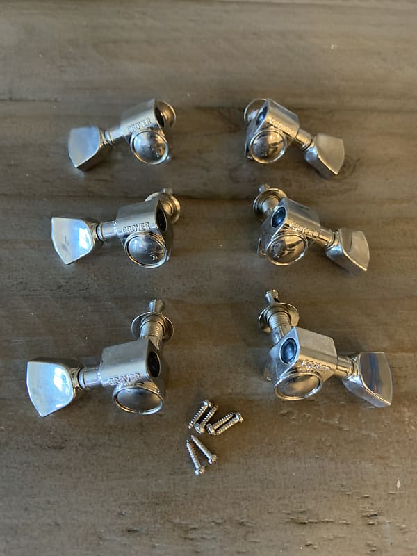 Grover 102 Series 3x3 Tuners Keystone Buttons Nickel | Reverb