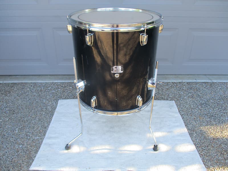 CB 700 16 X 16 Inch Floor Tom, Gloss Black, Pro Heads - Nice | Reverb