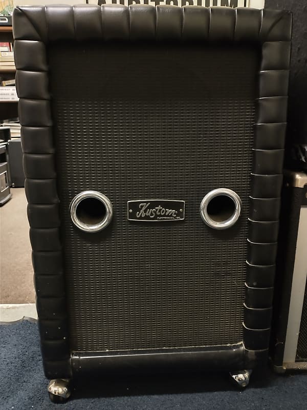 Kustom Tuck & Roll 2x12 Speaker Cabinet 1970's? - Black | Reverb