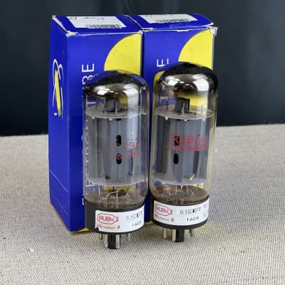 Ruby Tubes 6L6GC matched pair used extra strong 99% test | Reverb