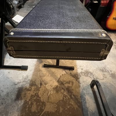 Vintage Fender Electric Guitar Case Black Oxblood Musicmaster | Reverb