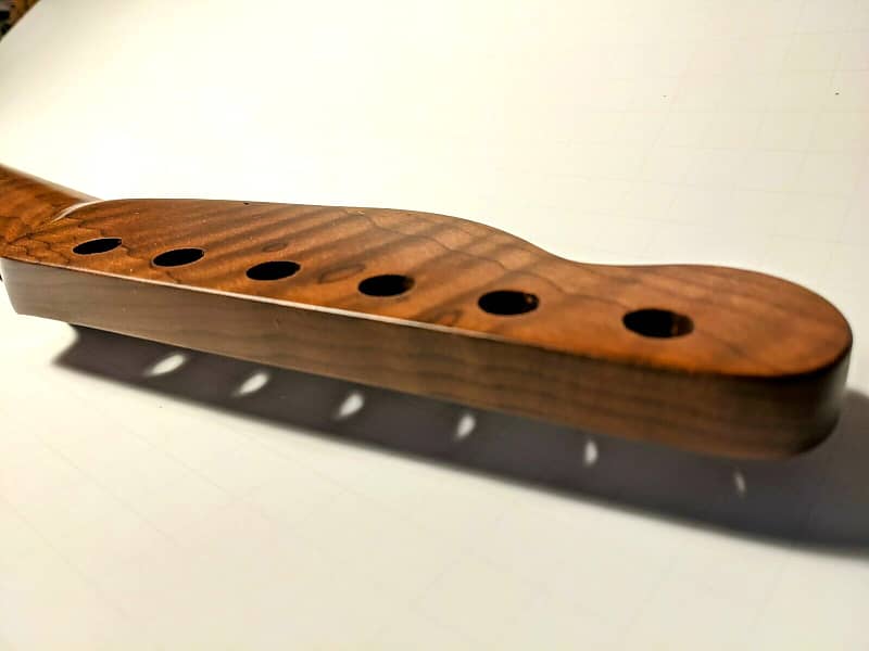 Telecaster T style Roasted Curly Maple Rosewood Guitar Neck | Reverb