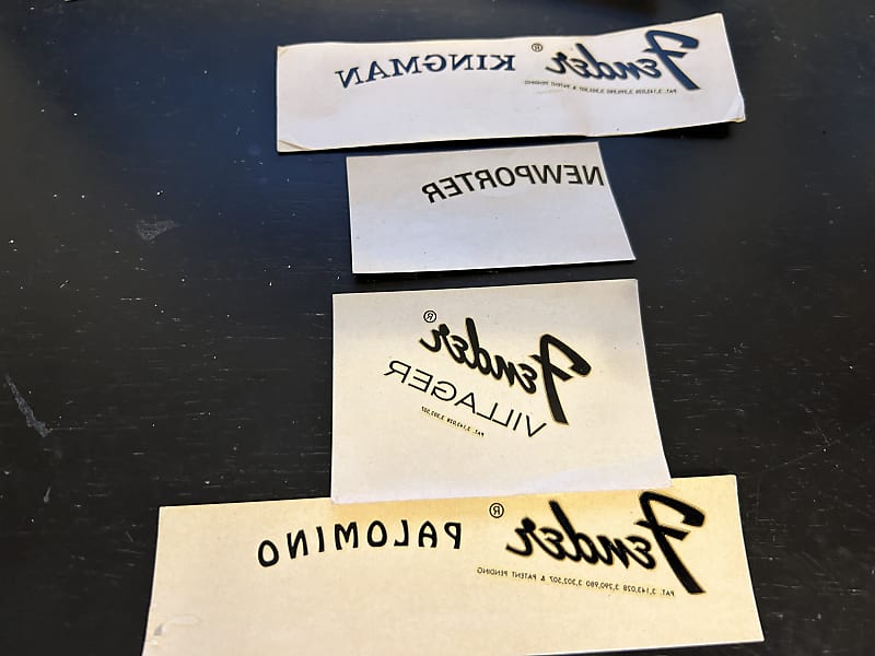 Fender Kingman Palomino Villager Newporter decals 69-70 | Reverb