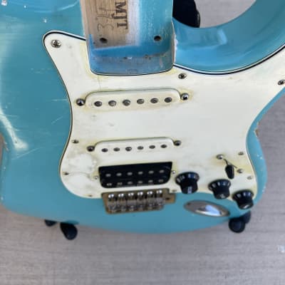 MJT Sonic Blue Relic Strat Body Loaded | Reverb
