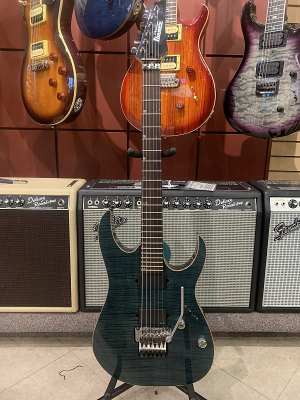 Ibanez Prestige RG3120 1998 Blue Quilt Maple | Reverb