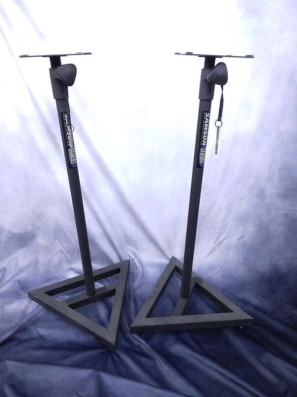 Samson MS200 Heavy Duty Studio Monitor Stands 2000s Black | Reverb