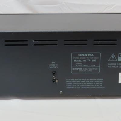 Onkyo TA-207 3 Head 3 Motor Stereo Cassette Tape Deck - | Reverb