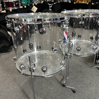 Chad Smith's DW Collector's Acrylic 13/16/18/24" Drum Set Kit | Reverb