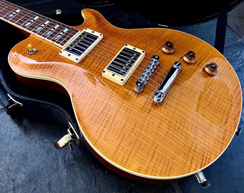 Hamer USA Monaco Elite Aztec Gold Flame Top Guitar w/COA and | Reverb