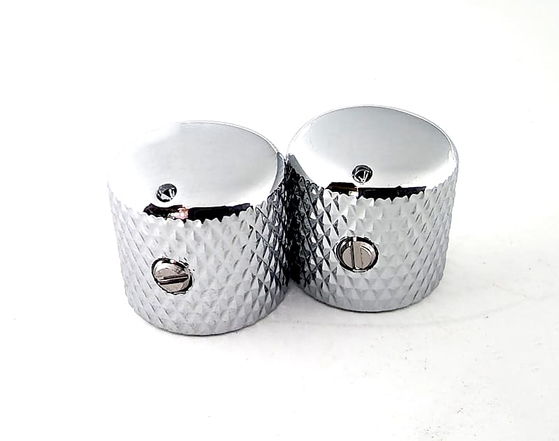 Carparelli Knurled Metal Dome Knobs x 2 Dome Top with | Reverb UK