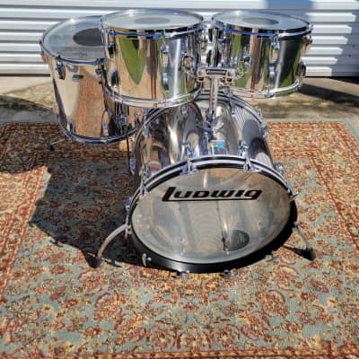Ludwig 1970s Stainless Steel 4-Piece Kit | Reverb