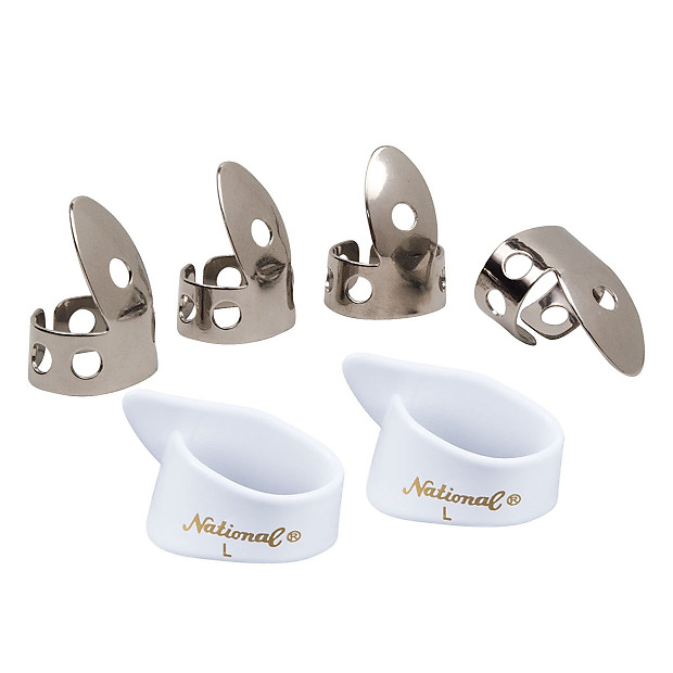 National NP1-8W Thumb & Finger Pick Pack - Stainless | Reverb