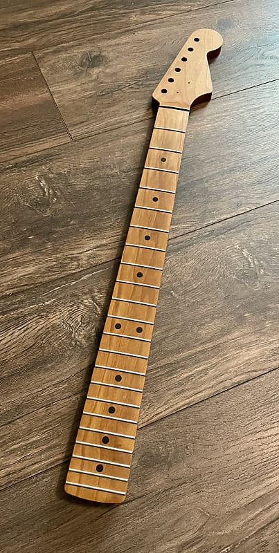 Warmoth Roasted Maple Stratocaster Neck Lic. by Fender | Reverb