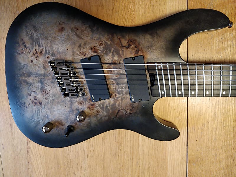 Cort 7 string KX500FF multiscale fanned fret Star Dust Black | Reverb