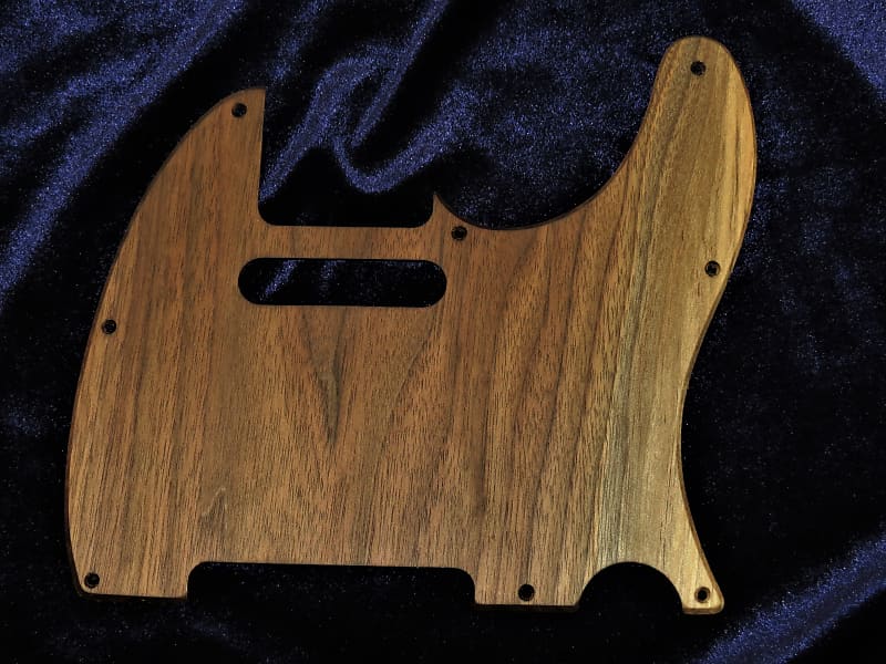 Black Walnut Telecaster Style Solid Wood Pickguard Standard | Reverb