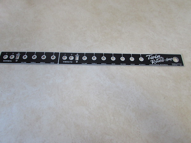 Fender Twin Reverb FACEPLATE 64-67 Black | Reverb
