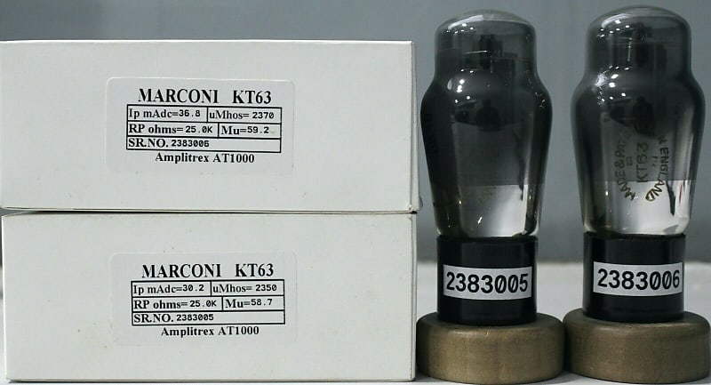 1MP KT63 6F6G Marconi Black Coated Glass Amplitrex Tested | Reverb