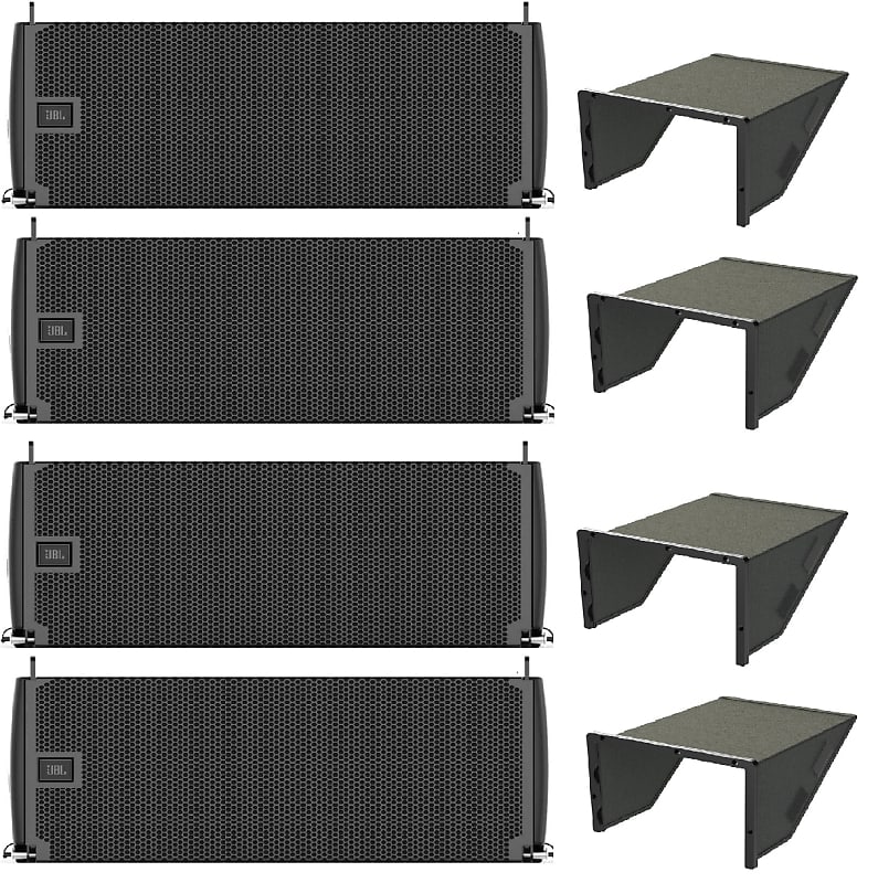 4x JBL SRX910LA Dual 10" Powered Line Array Speakers With DSP | Reverb