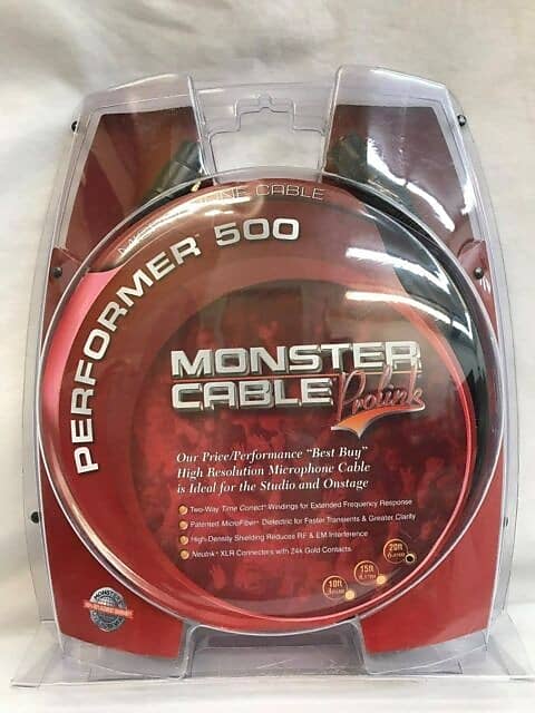 Monster Cable Performer 500 20ft MICROFONO | Reverb