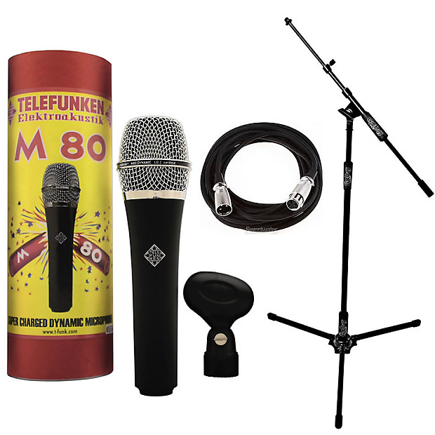Telefunken M80 Dynamic Handheld Vocal Mic Stand and Cable | Reverb