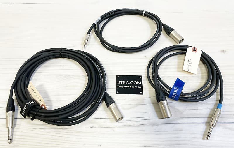 BTPA Male XLR to TRS Balanced 3 Cable Bundle 1 | Reverb