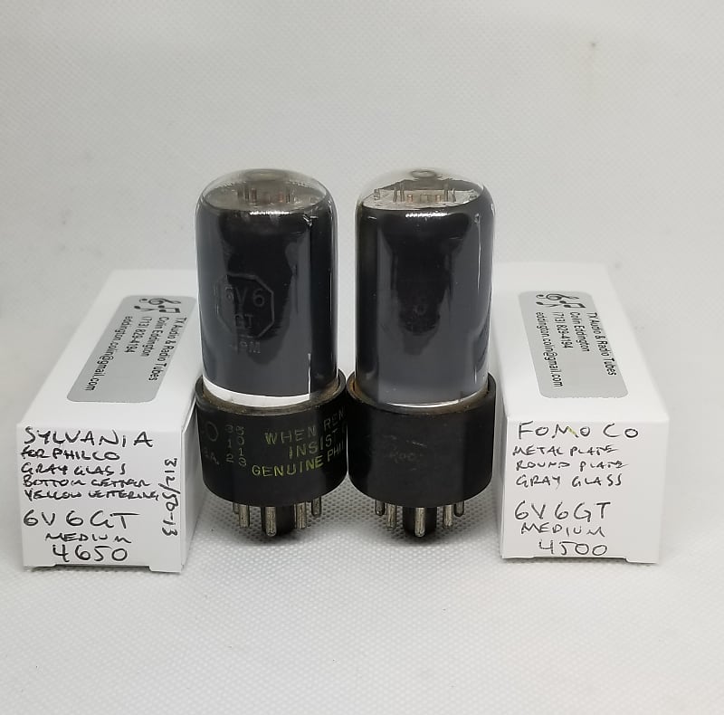Sylvania 6V6GT Well Matched Pair (3.2%) NOS 6V6 | Reverb