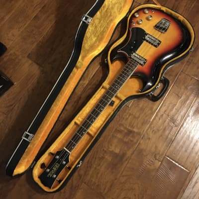Vintage Univox Badazz Bass Guitar 1974 Sunburst with Original | Reverb