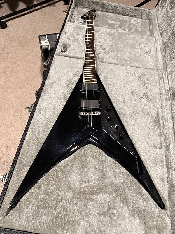 ESP LTD V-500 2008 - Black + OHSC - Mustaine | Reverb