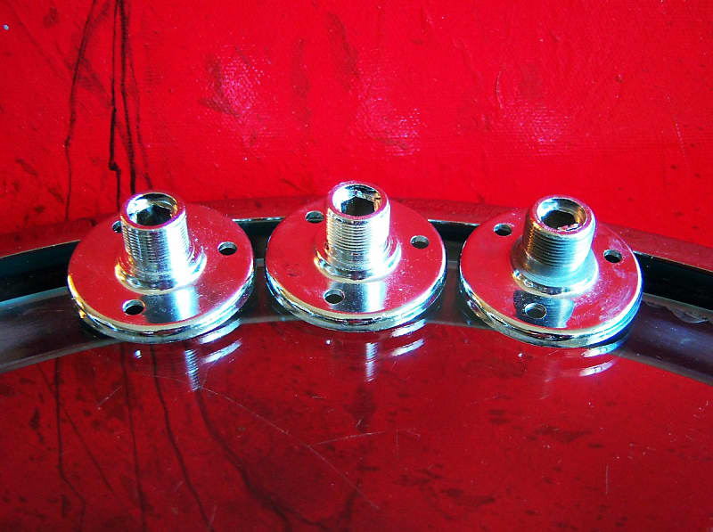 Three vintage Atlas AD10 microphone stand flanges / adapters | Reverb