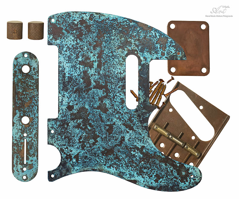 Copper Telecaster Pickguard Big SET-of-7 "Rusty | Reverb Canada