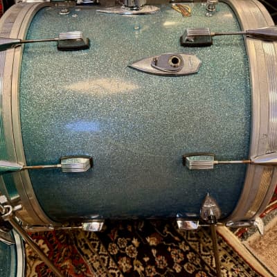 1960s Trixon Luxus 13" - 16" - 20" Aqua Sparkle | Reverb