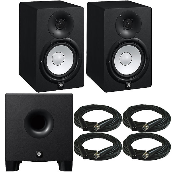 Yamaha HS7 Powered Studio Monitor Pair With Yamaha HS8S | Reverb