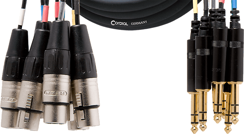 Cordial Cables 8-Channel Analog Breakout Snake 16 ft TRS-XLRF | Reverb