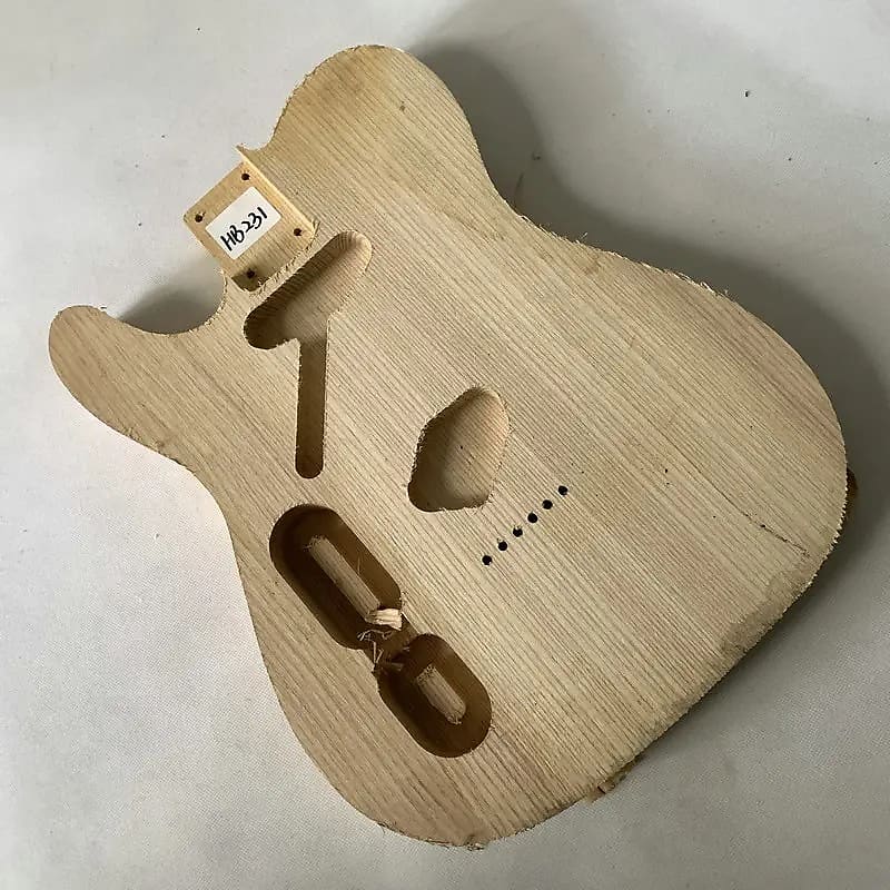 Unfinished Ash Wood Telecaster Tele Style Guitar Left Handed | Reverb